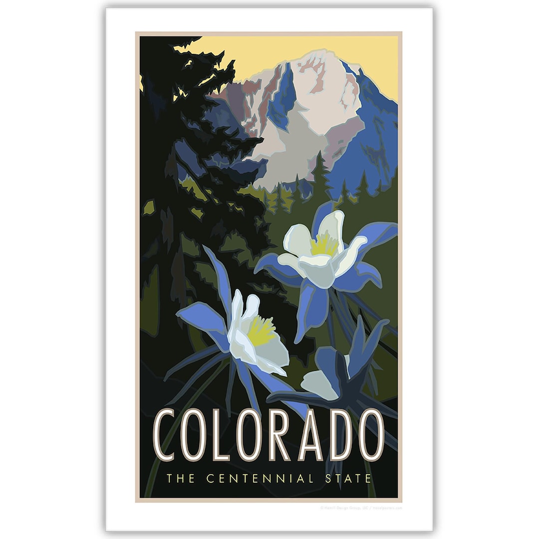 Colorado - the Centennial State - Poster - Etsy