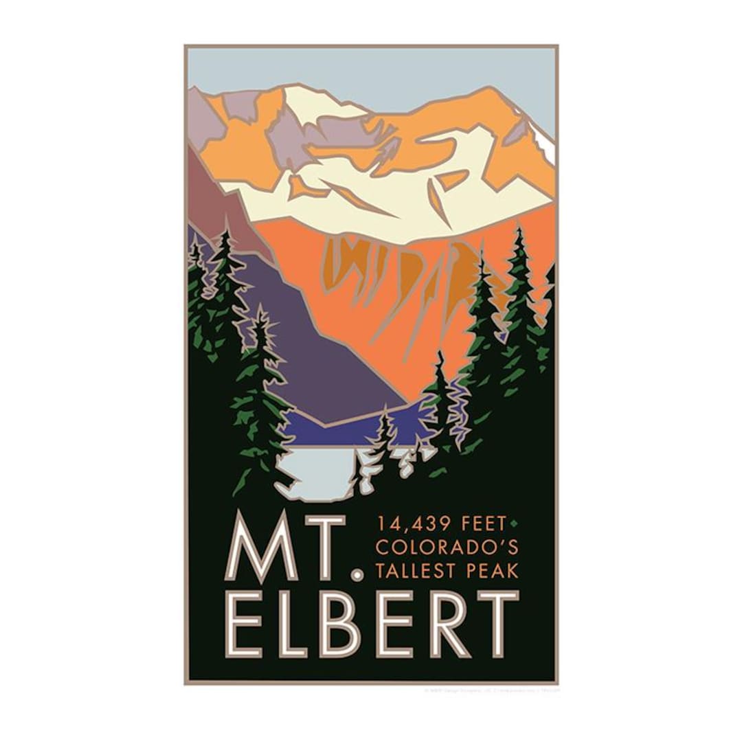 Mt. Elbert, Colorado - Colorado 14er - Poster - Etsy
