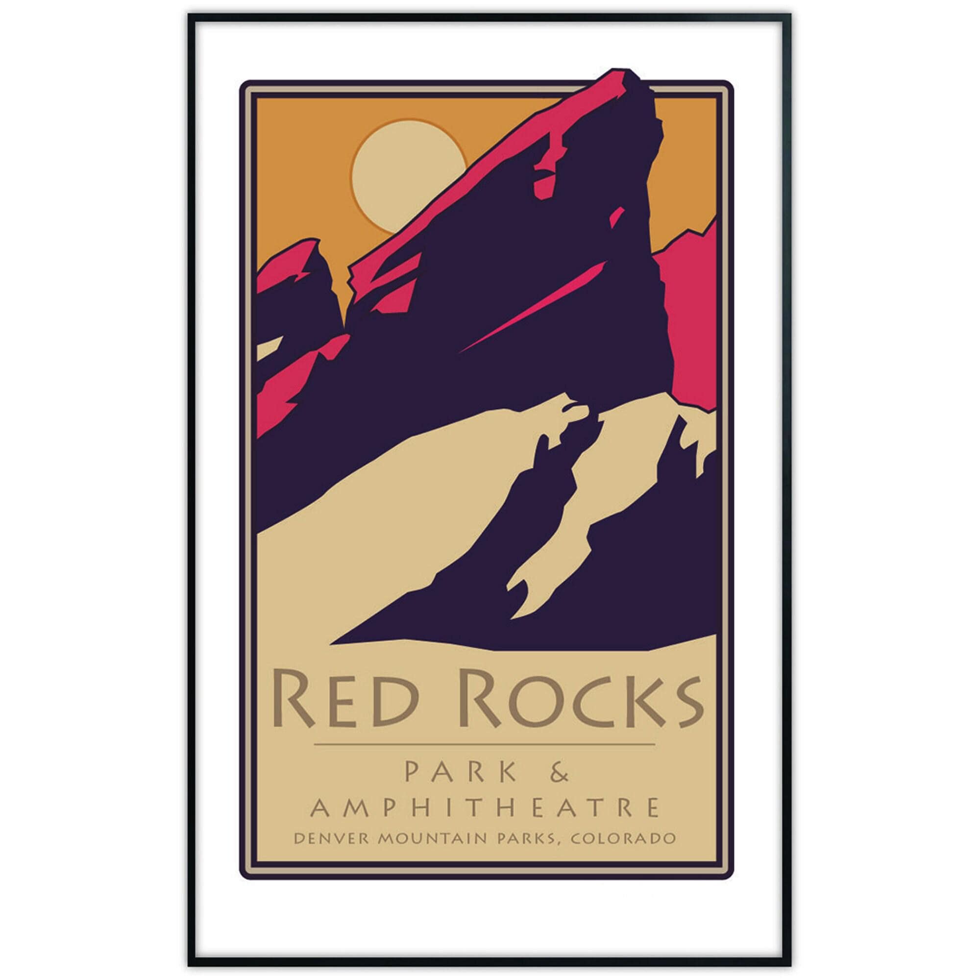 Red Rocks Contemporary Poster - Etsy