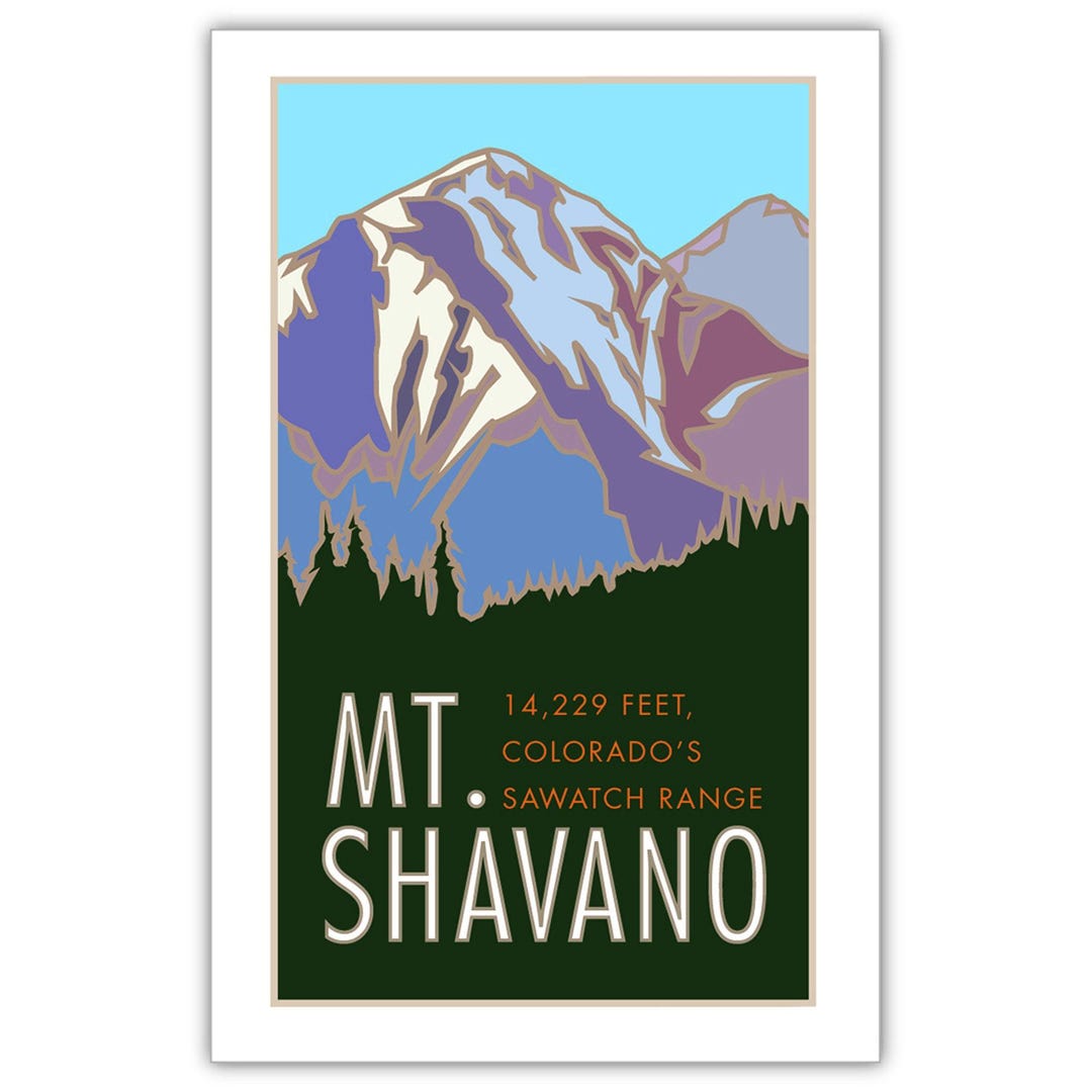 Mt. Shavano 14er Poster - Etsy