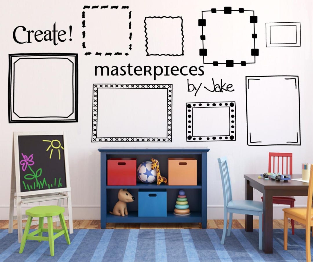 Kids Art Display Frames, Look What I Made, Picture Frame Wall Decals ...