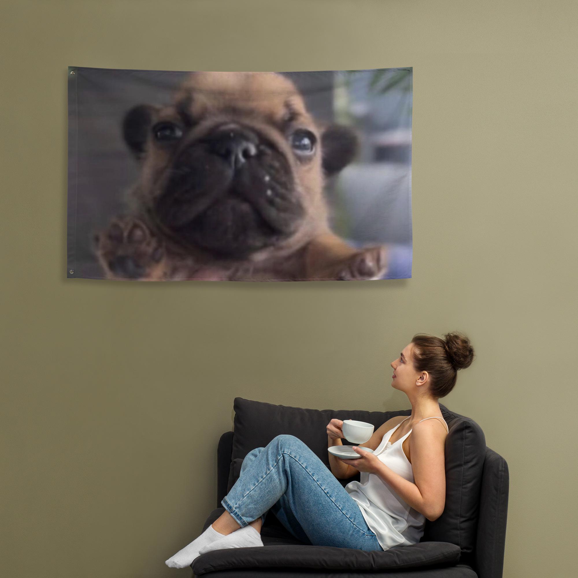 Pibble Tapestry Hanging Wall Art | Pitbull Funny Meme Tapestry Poster ...