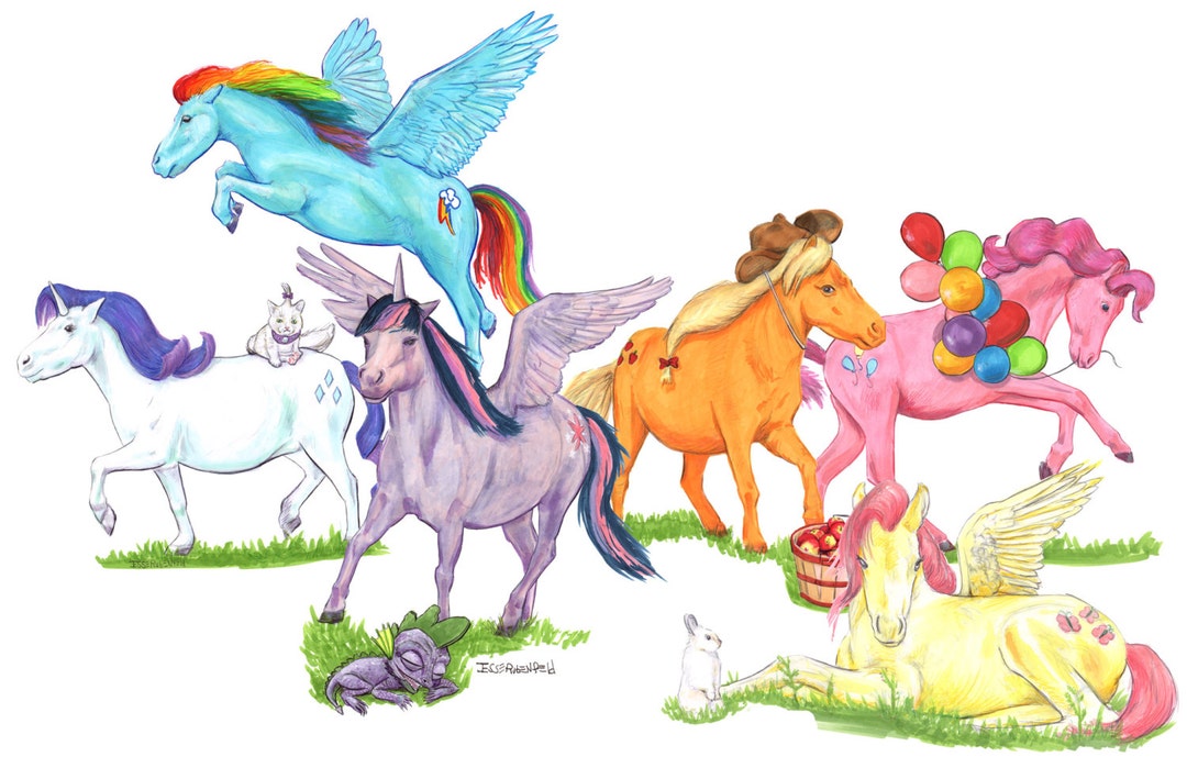 Little Ponies - My Little Pony Print - Etsy