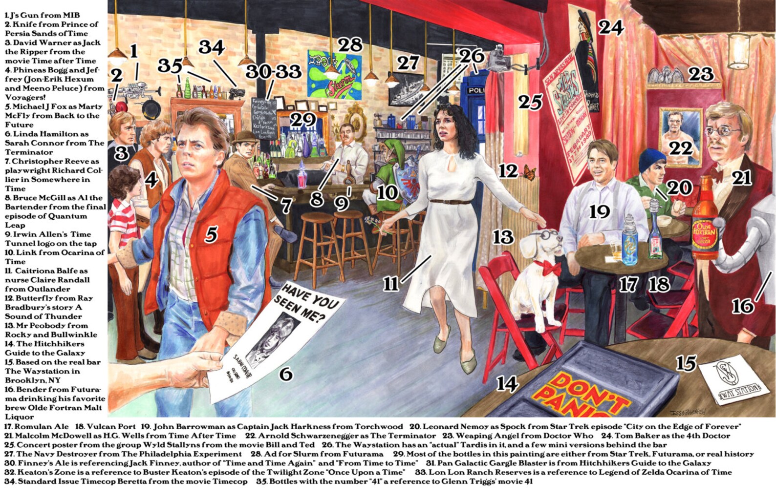 30 Time Travel References Are in This Print - Etsy