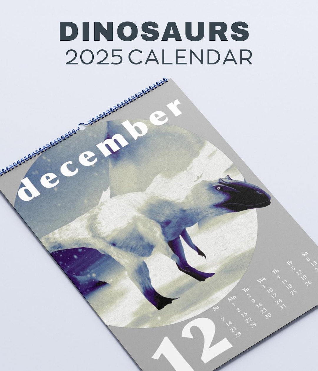 2025 Dinosaur Calendar | Printable A3 Calendar With Original Dinosaur ...