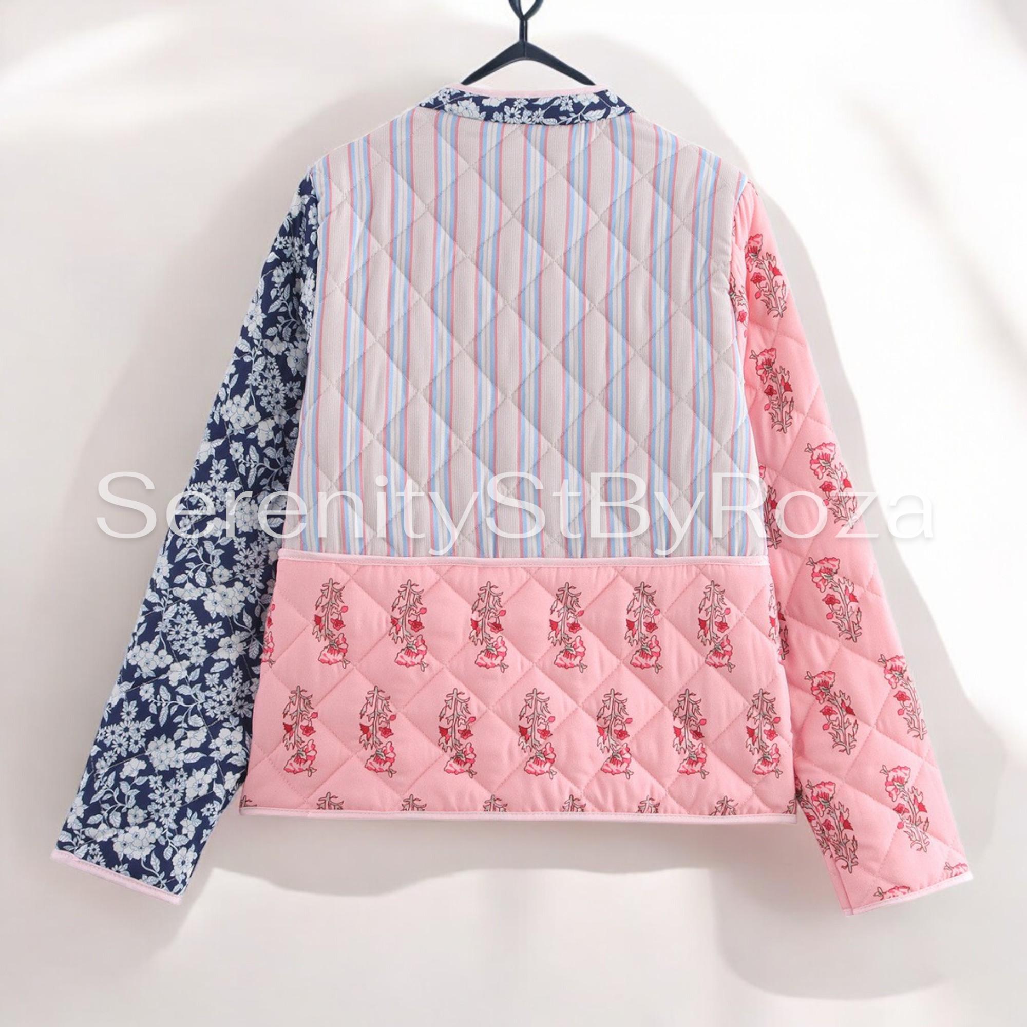 Boho Chic Colorful Quilted Jacket Cozy Winter Vest Vibrant Autumn Coat ...