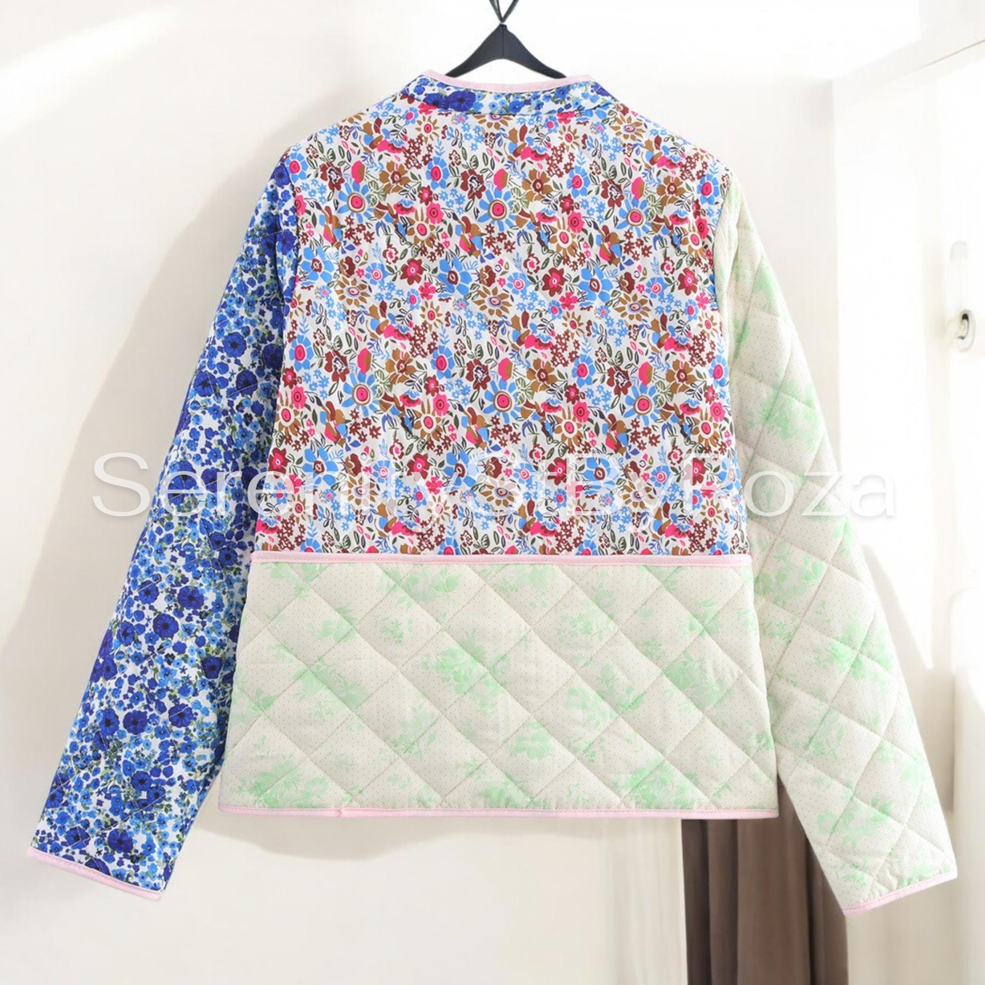 Boho Chic Colorful Quilted Jacket Cozy Winter Vest Vibrant Autumn Coat ...