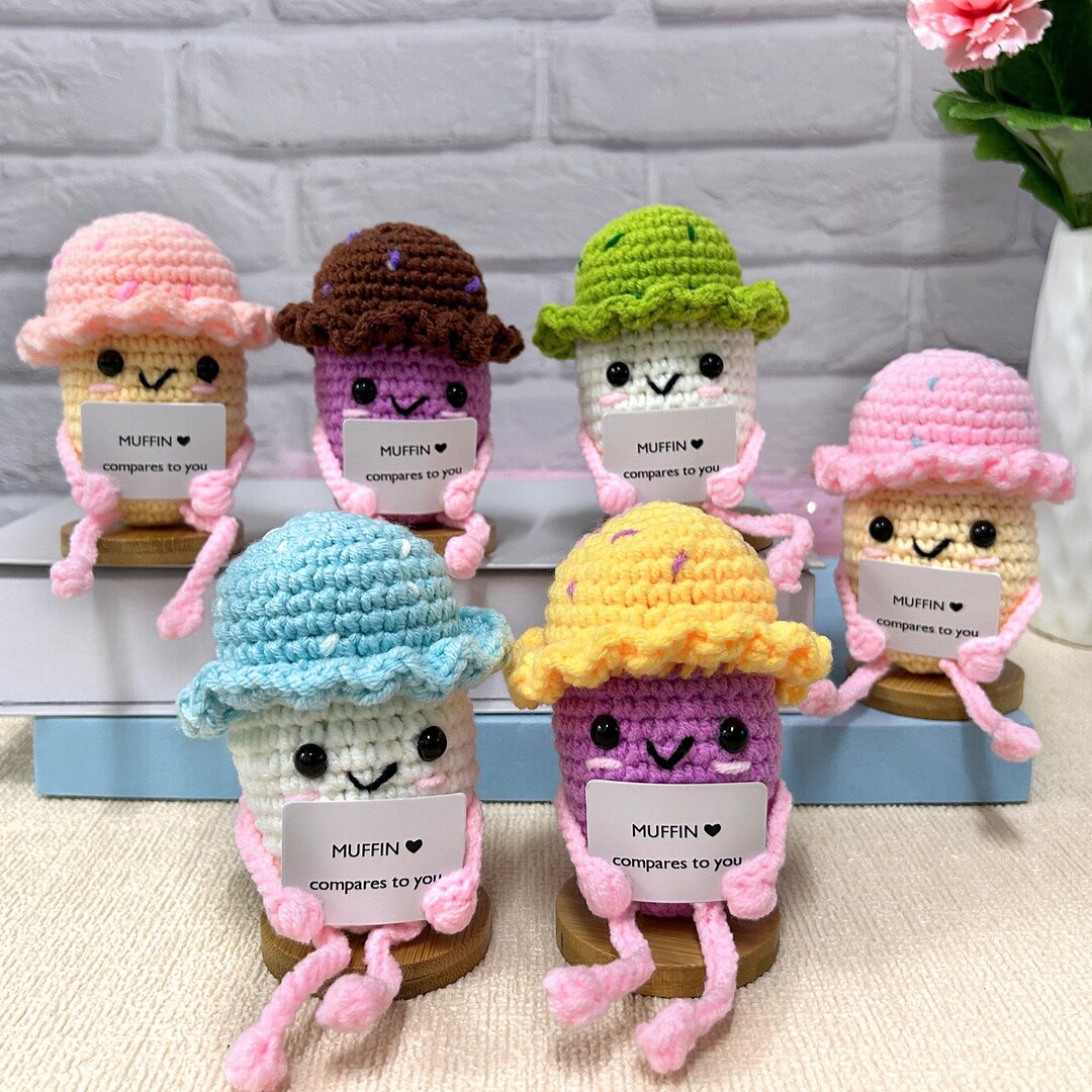 Colorful Cupcakes, Handmade Crochet Muffin-muffin Compares to You ...