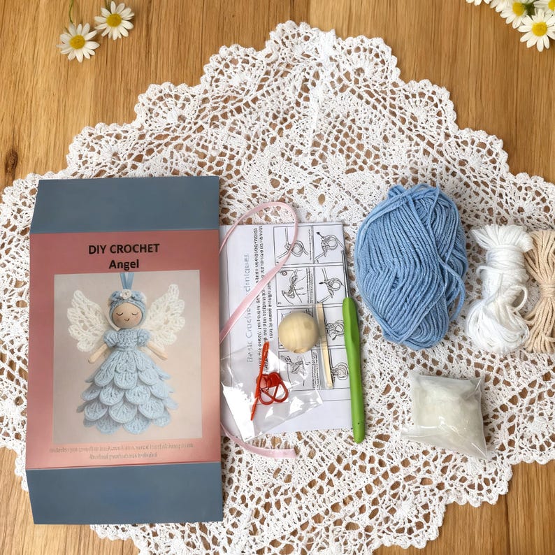 DIY Crochet Angel Ornament Kit,diy Holiday Decorations, Festive Gifts ...