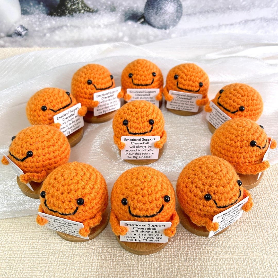 Emotional Support Big Cheese,batch Crochet Cheese Balls, Food ...