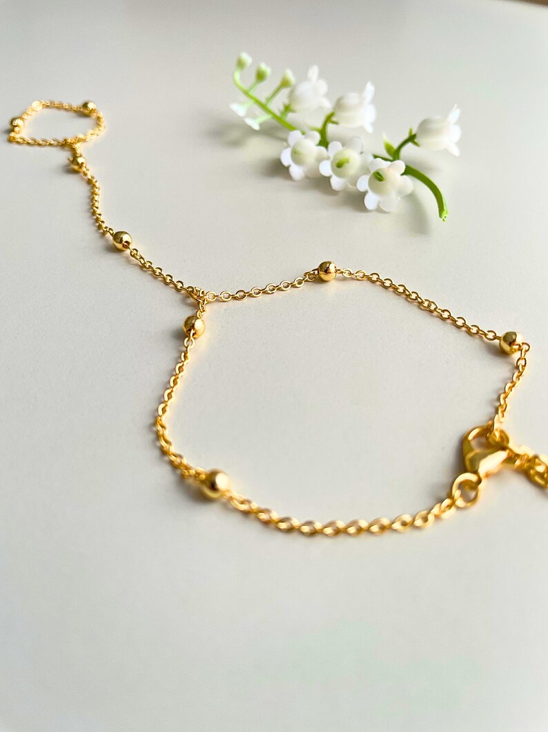 Hand Chain, Gold Hand Chain, Hand Chain Gold, Gold Bracelet Charm ...