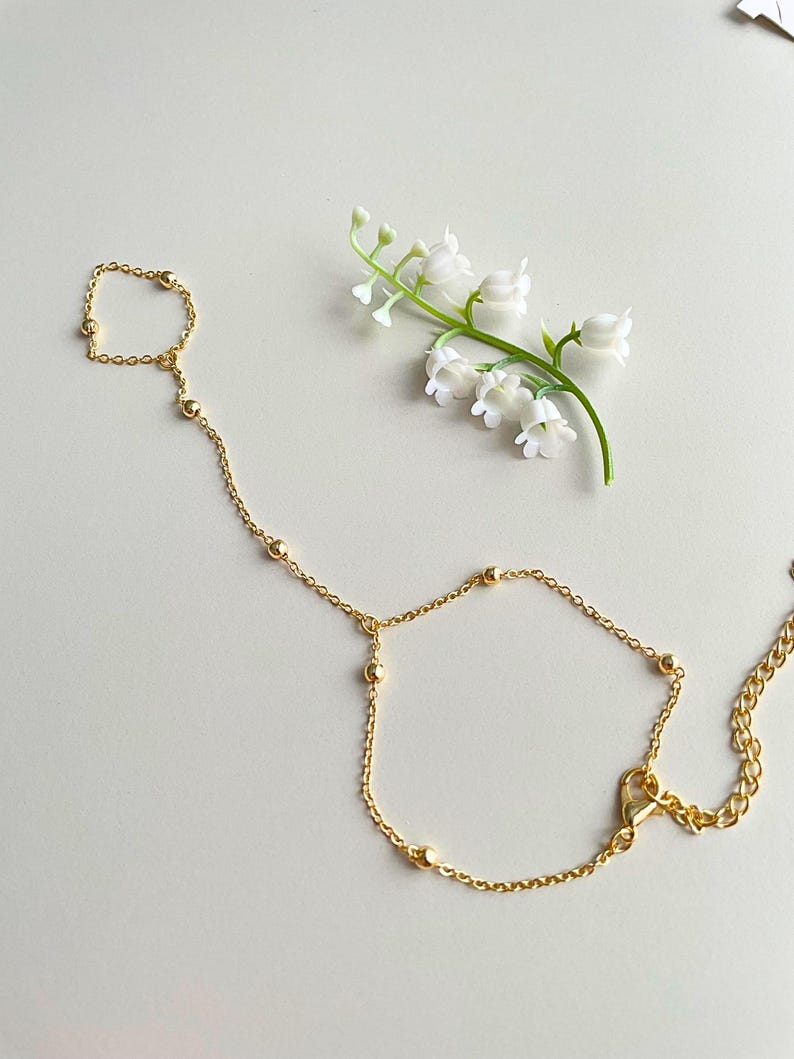 Hand Chain, Gold Hand Chain, Hand Chain Gold, Gold Bracelet Charm ...