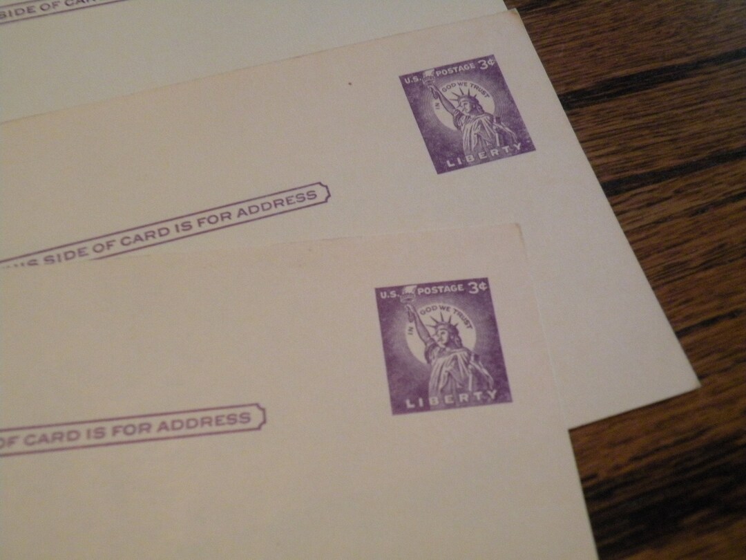 8 Vintage 1950s Liberty 3 Cent Unused Postcard Americana Ephemera ...