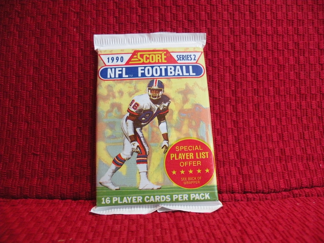 Vintage 1990 Score Series 2 Nfl Football Card Pack 16 Cards, Unopened 