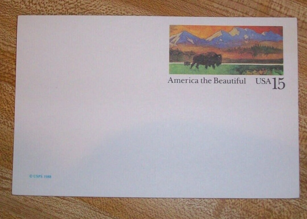 Authentic US Postal Service America the Beautiful Buffalo 15 Cent ...