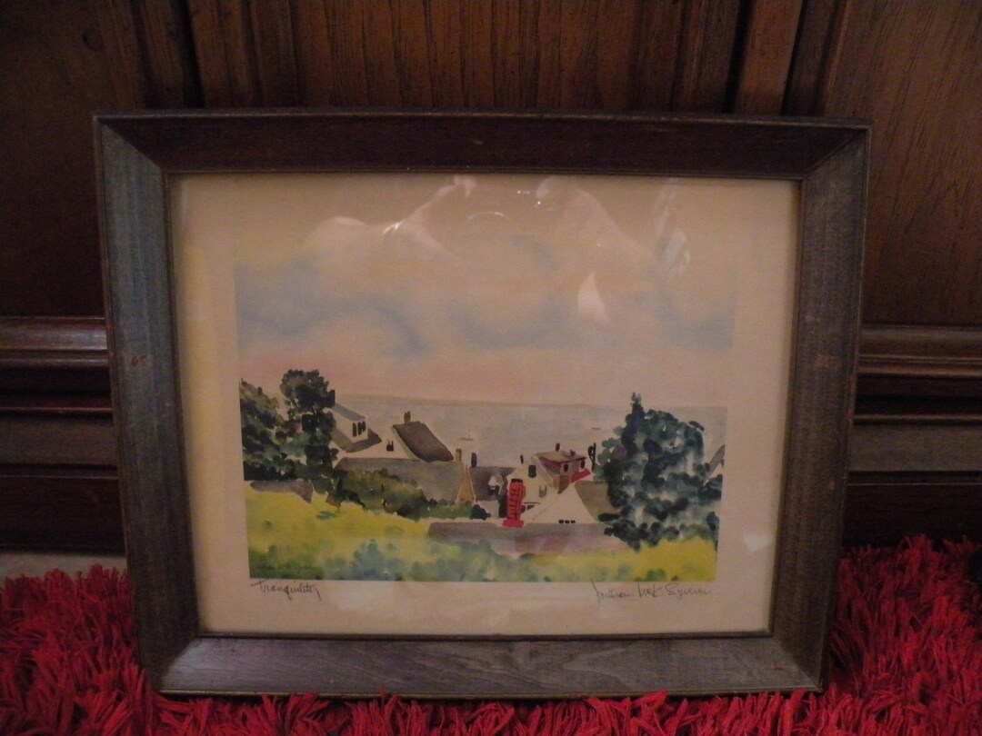 William Mck Spierer Watercolor Lithograph Tranquility, Vintage Art ...