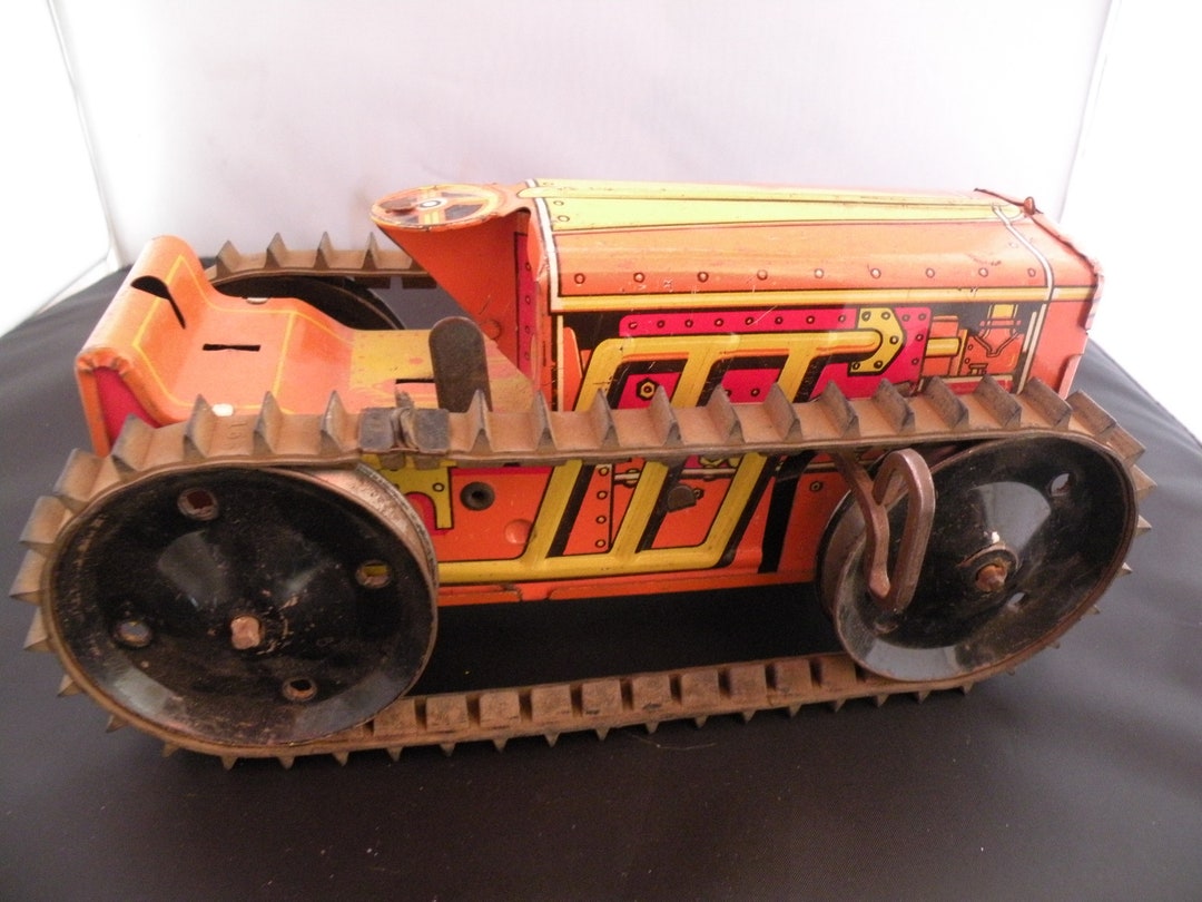 Marx Wind-up Tin Lithographed Tractor – Snap Caterpillar Bulldozer ...