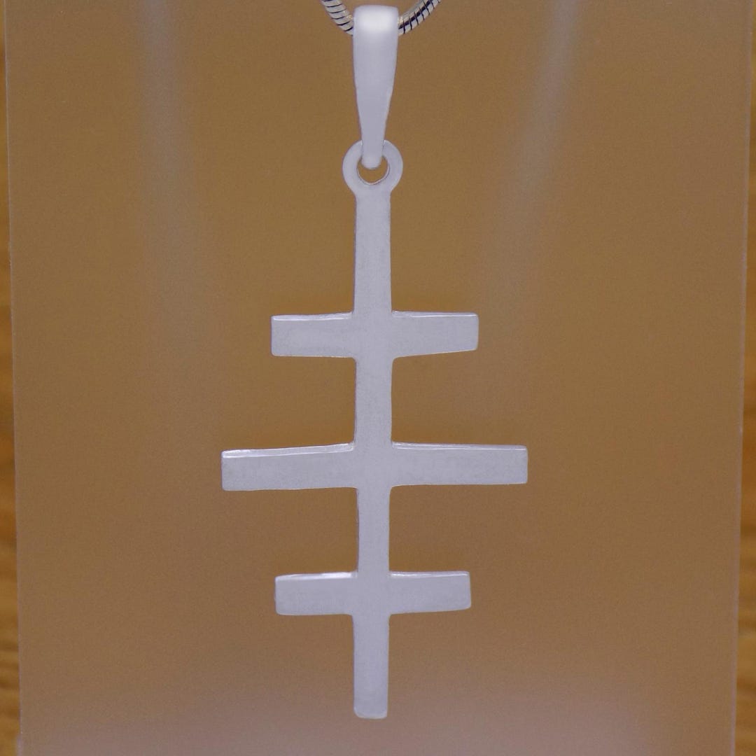 Cross of Salem Ever-lasting Pendant & Black Leather Necklace Christian ...