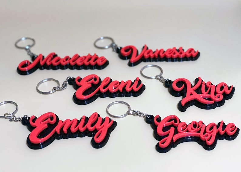 Customised Name Key Tags - Etsy