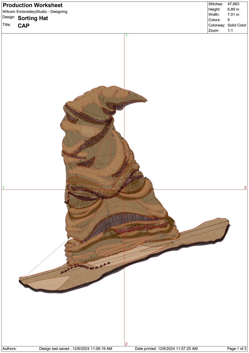 Wizard Hat - Machine Embroidery Design - DST, PES, VP3 & More - Instant ...