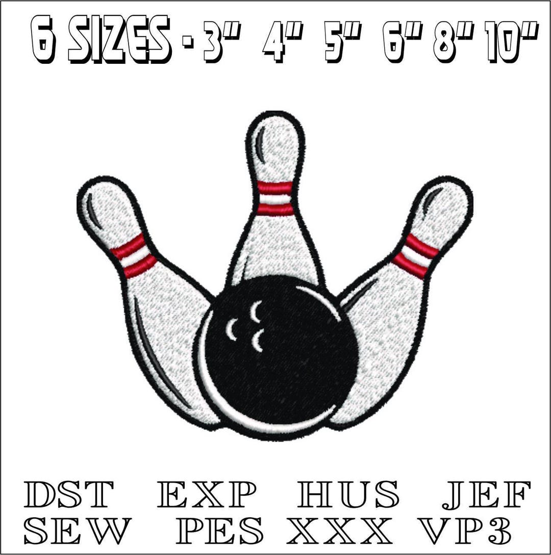 Bowling Ball and Pins - Machine Embroidery Design - DST, PES, VP3 ...