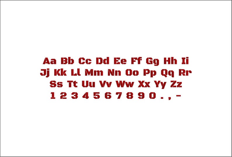 Black Ops Font (no Bx Format) Embroidery File: Machine Embroidery ...