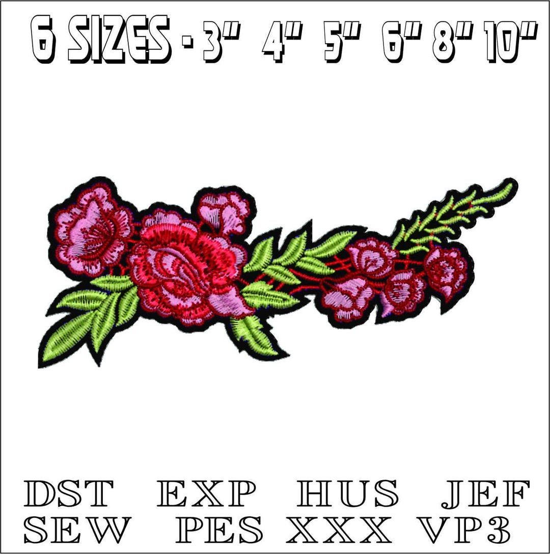 Day of the Dead Flowers - Machine Embroidery Design - DST, PES, VP3 ...