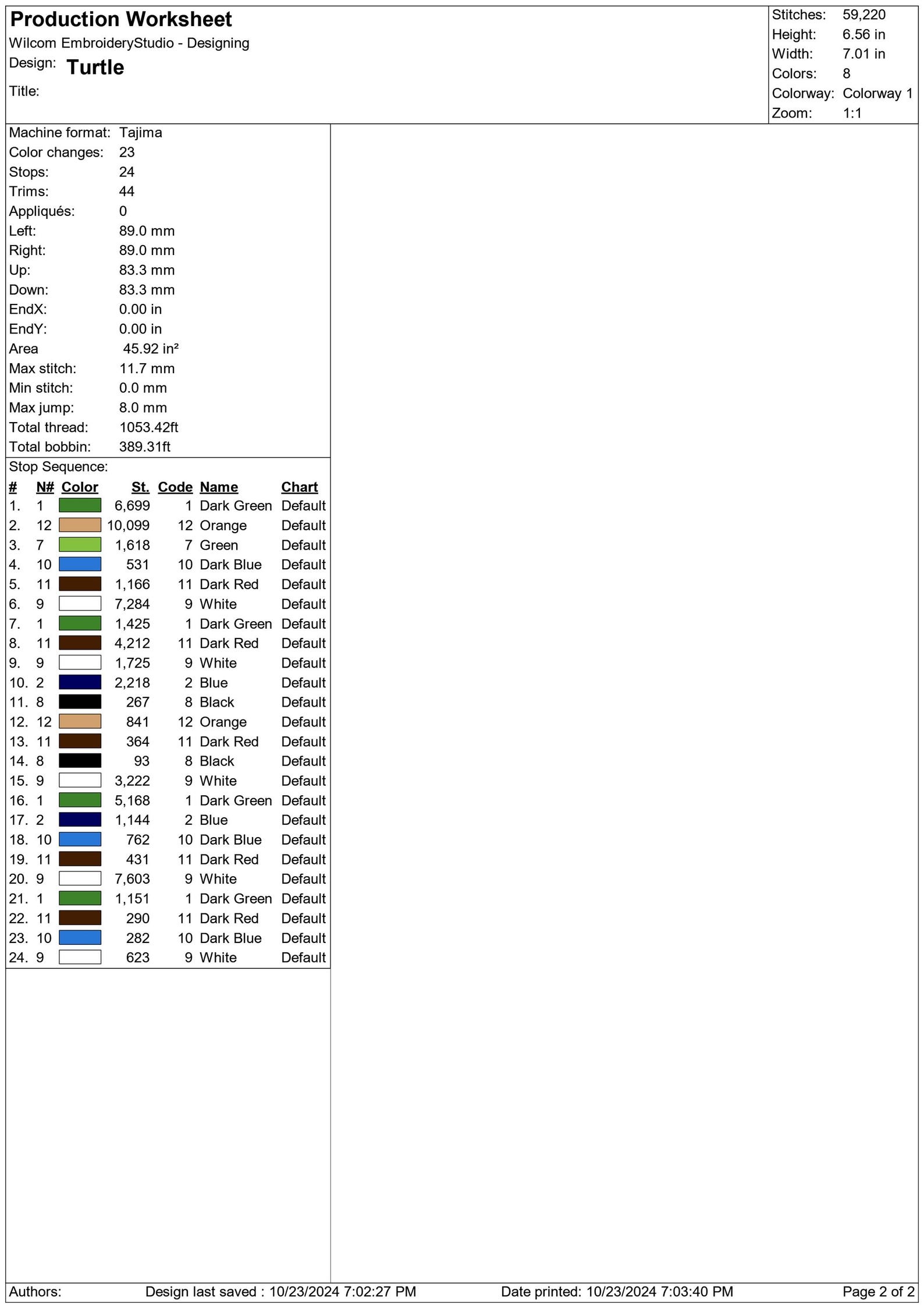 Turtle Swimming - Machine Embroidery Design - DST, PES, VP3 & More ...