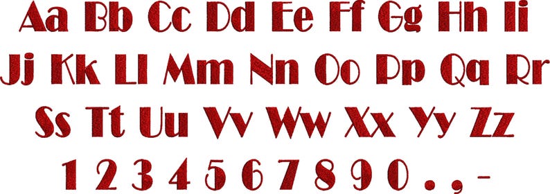 Broadway Font (no Bx Format) Embroidery Design: Machine Embroidery File ...