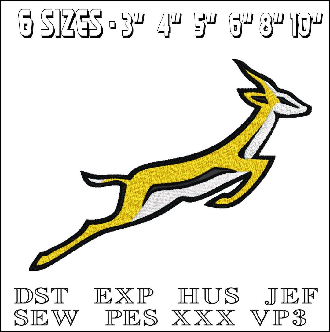 Springboks Machine Embroidery Design File - DST, PES, VP3 & More ...