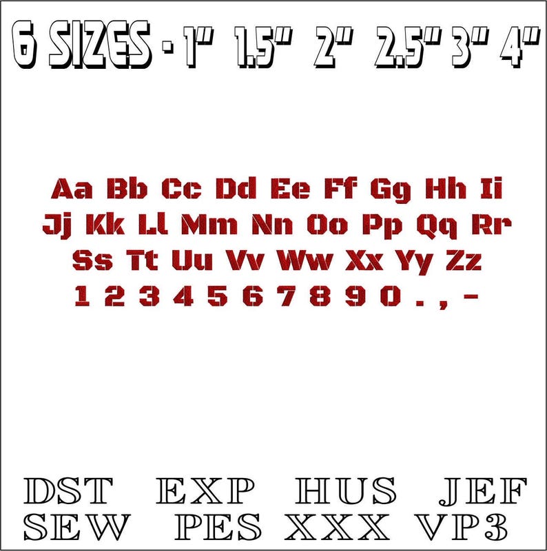 Black Ops Font (no Bx Format) Embroidery File: Machine Embroidery ...