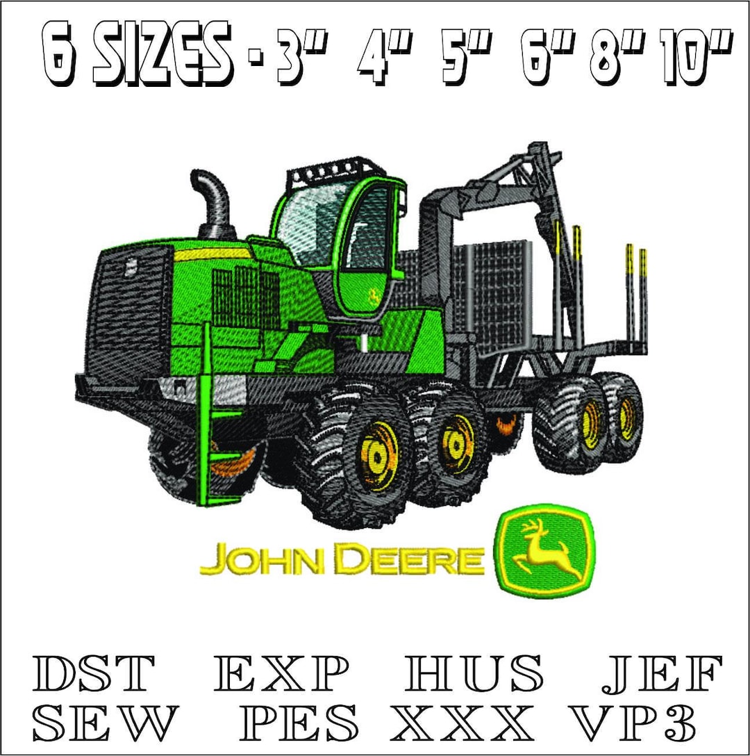 Tractor 186 John Deere - Machine Embroidery Design - DST, PES, VP3 ...