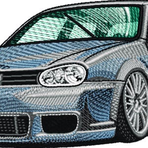 Volkswagen Golf Mk4 - Machine Embroidery Design - DST, PES, VP3 & More ...