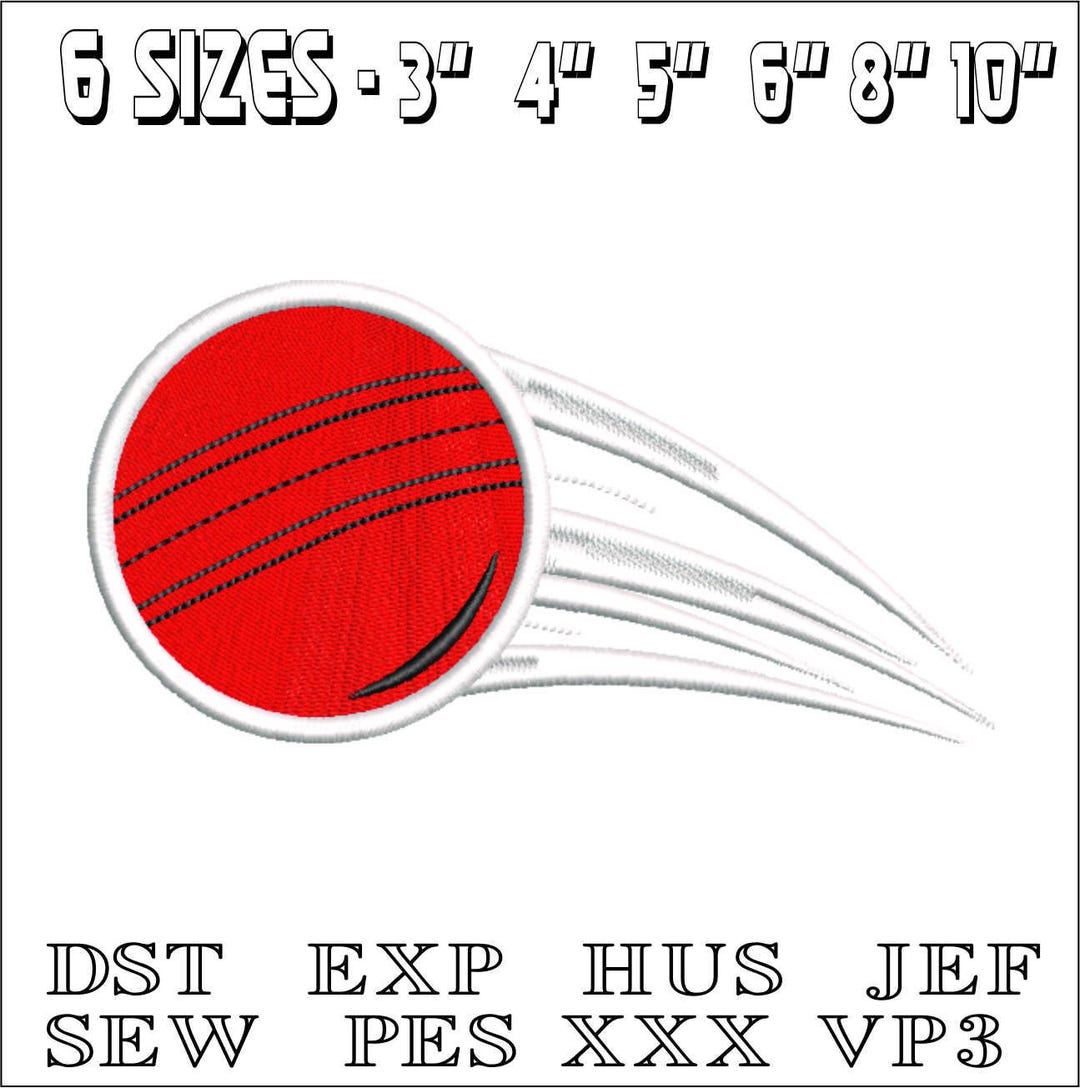 Cricket Ball - Machine Embroidery Design - DST, PES, VP3 & More ...