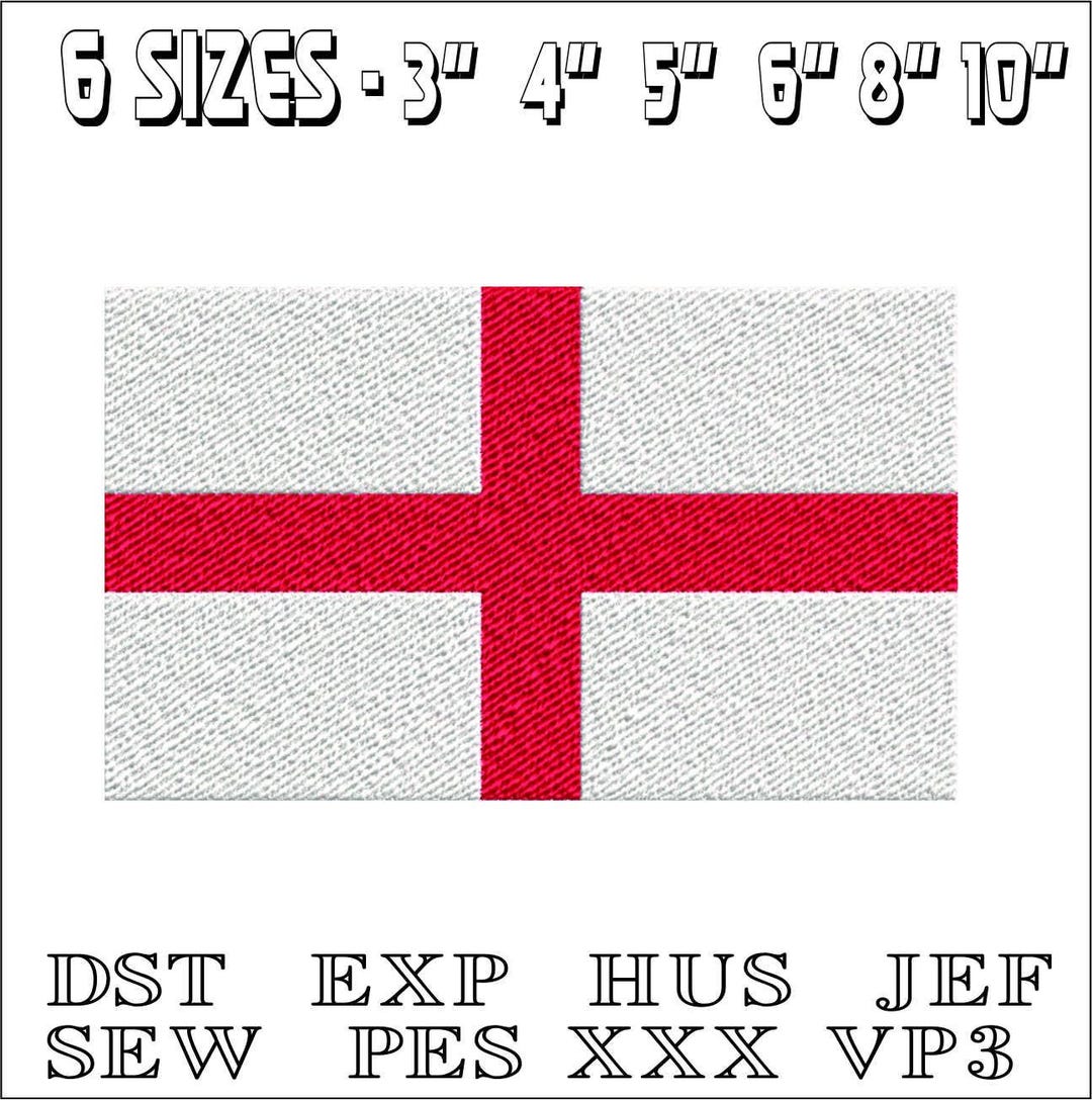 England Flag Embroidery File - Machine Embroidery Design - DST, PES ...