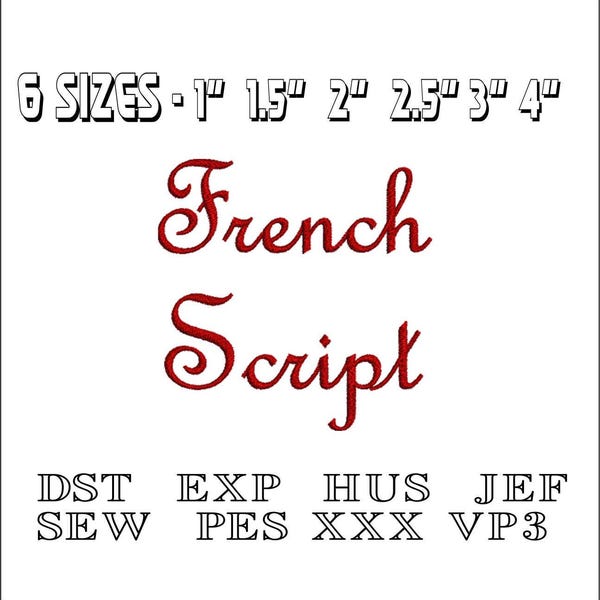 French Script - Etsy
