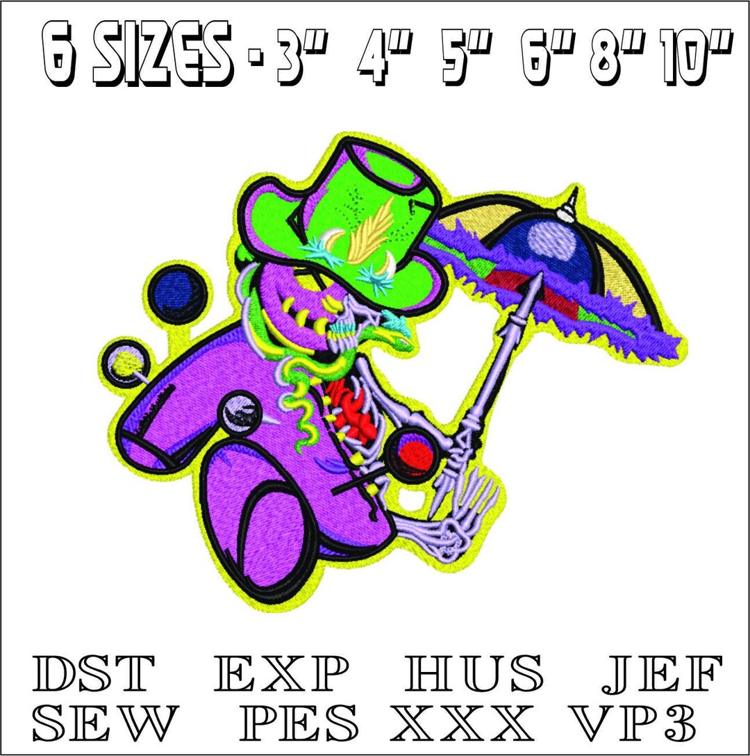 Halloween Zombie Gingerbread Man - Machine Embroidery Design - DST, PES ...