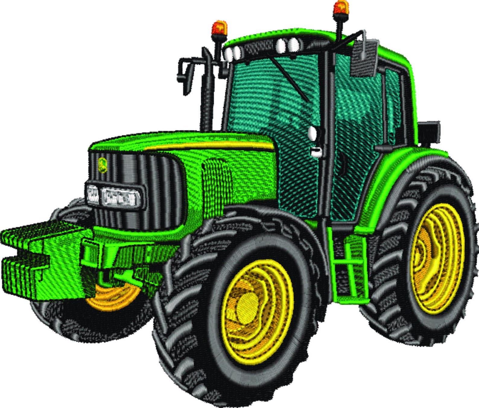 Green Tractor - Machine Embroidery Design - DST, PES, VP3 & More ...