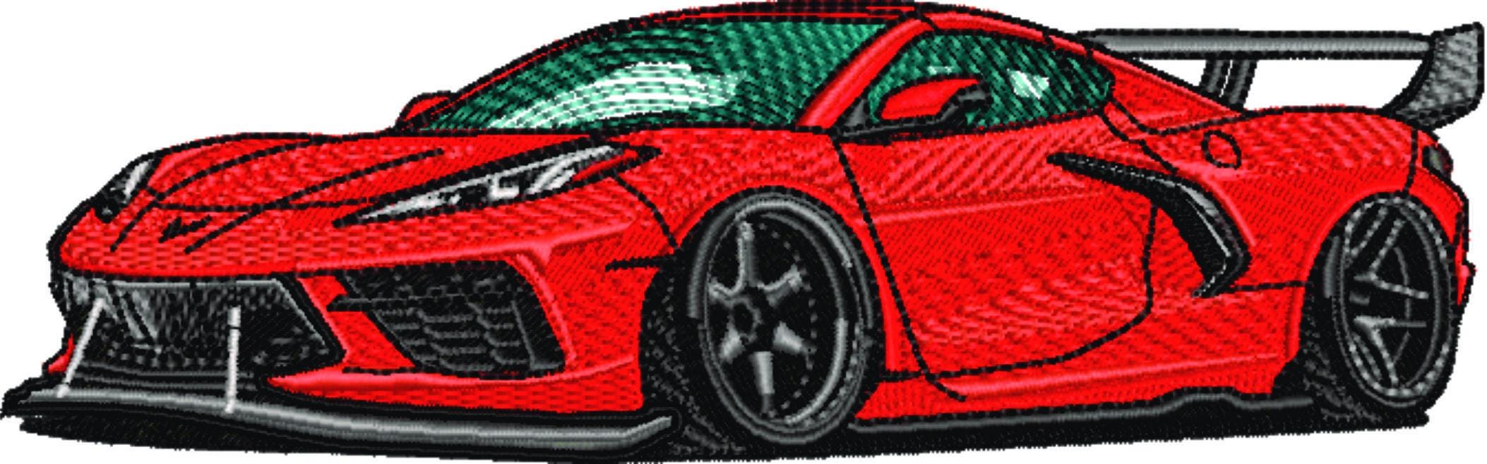 Corvette C8 Race - Machine Embroidery Design - DST, PES, VP3 & More ...
