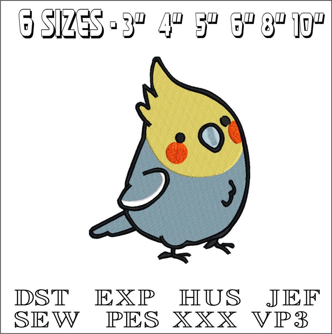 Cute Bird - Machine Embroidery Design - DST, PES, VP3 & More - Instant ...