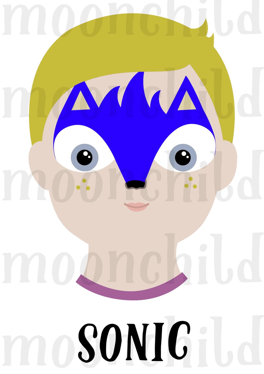 Sonic the Hedgehog Face Painting Menu Board Image. Printable PDF Image ...