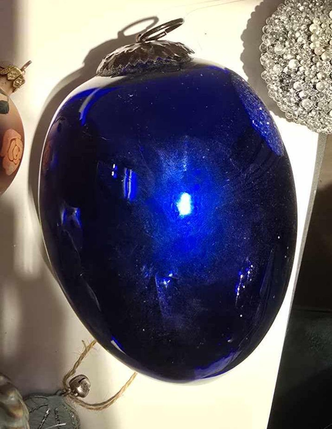 Antique German Egg Kugel Ornament Vintage German Christmas Kugel Ball ...