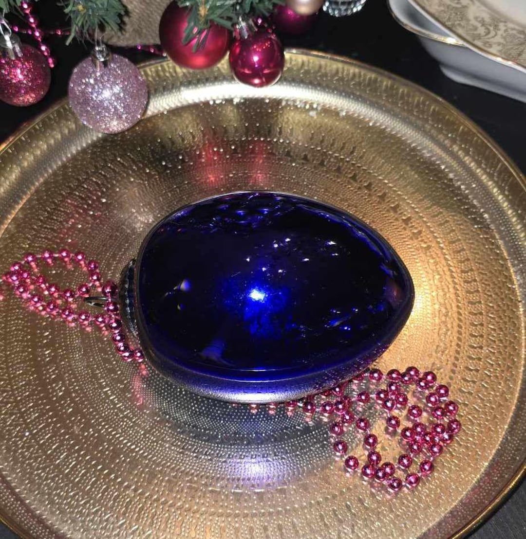 Antique German Egg Kugel Ornament Vintage German Christmas Kugel Ball ...