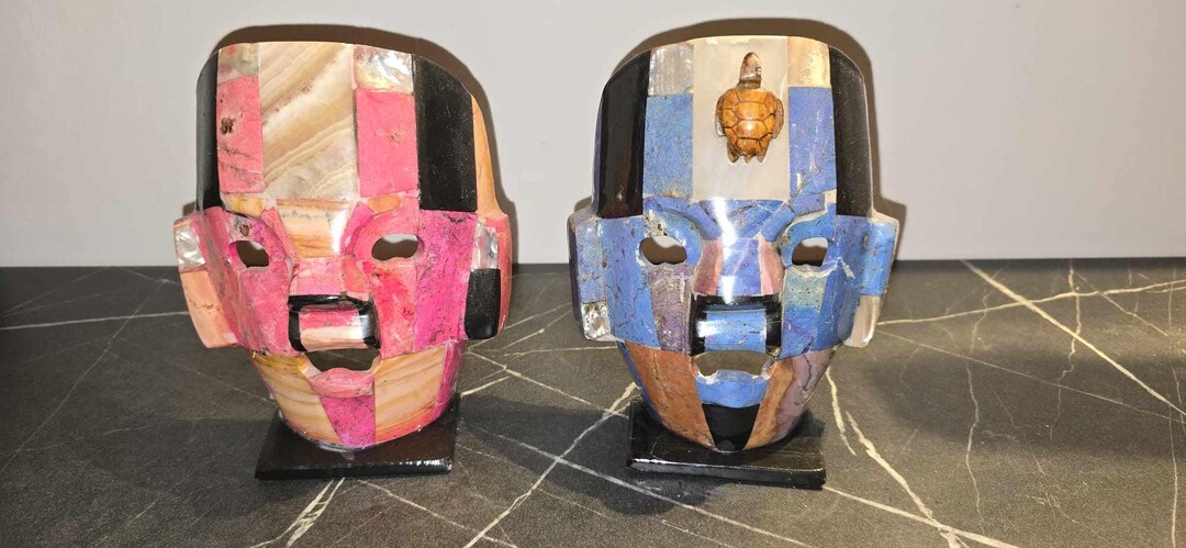 Aztec Mask, Teotihuacan Burial Mask, Mosaic Mask, Aztec and Mayan ...