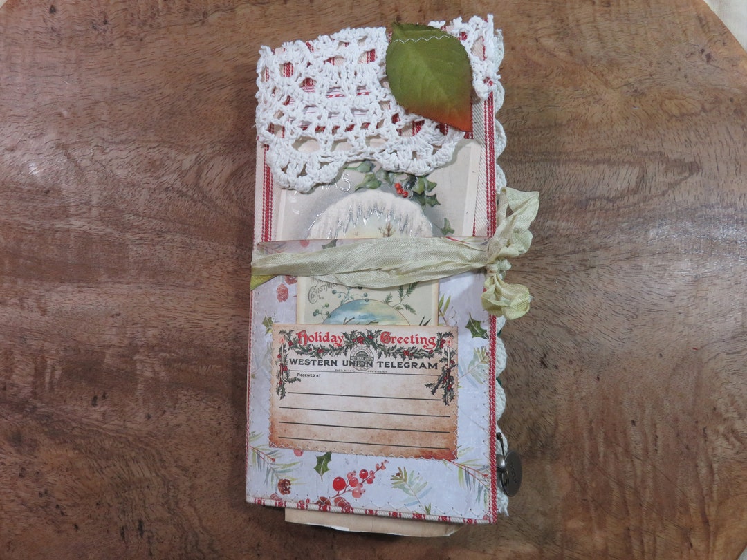 Christmas Junk Journal Traveler's Notebook Standard Insert Fabric ...