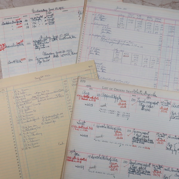 Handwritten Ledger - Etsy