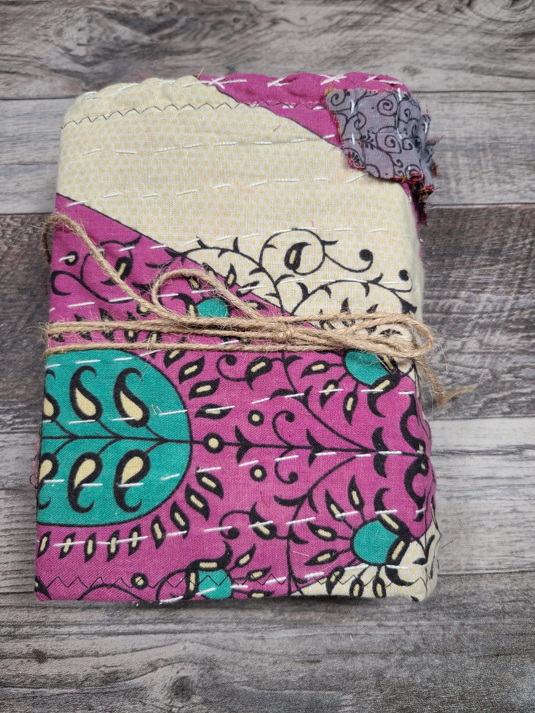Artist Sketchbook Collaged Kantha Quilt Cover Tea Dyed Pages Drawing ...