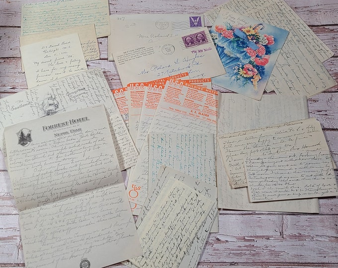 Bundle of Vintage Letters 1930s-1950s Adelaides Letters - Etsy