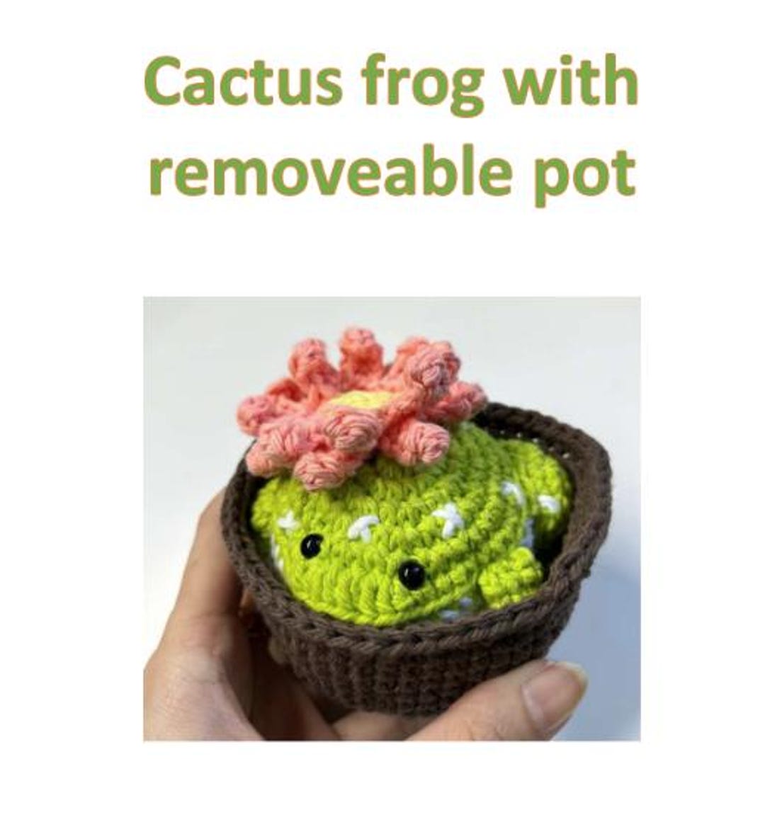 Cactus Frog Crochet Digital File Download, Snail Amigurumi Crochet ...
