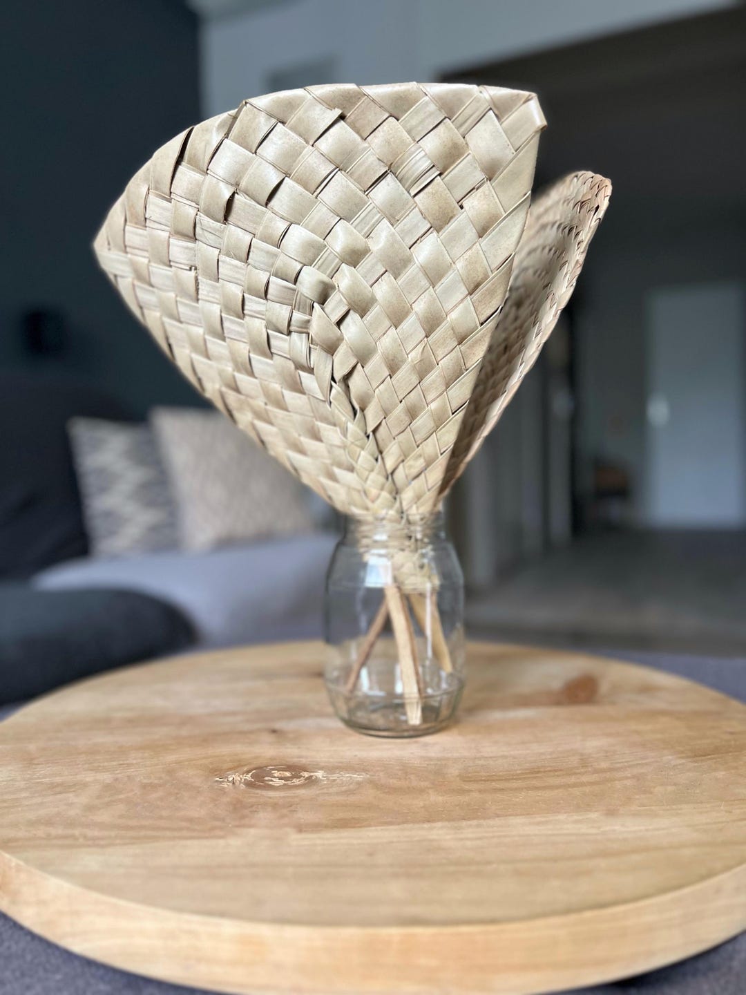 Coconut Leaf Woven Fans - Etsy